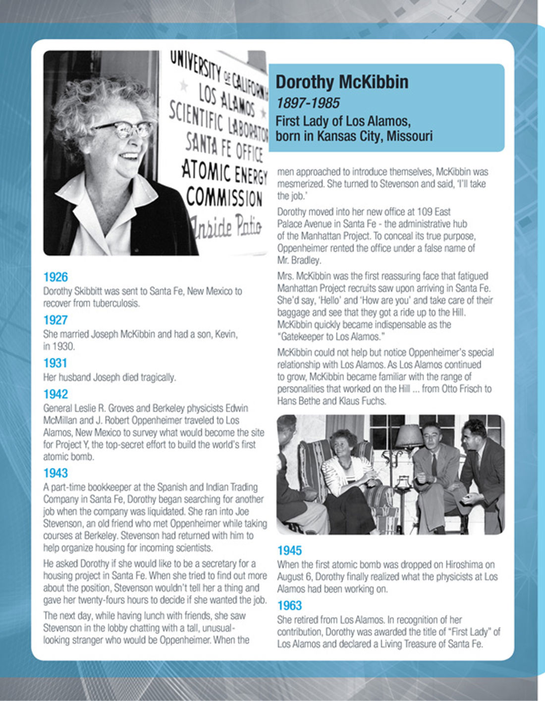 Kansas City native Dorothy McKibbin Remembered as First Lady of Los Alamos